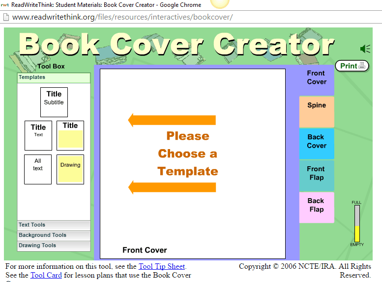 Make a Book Cover - Technology Curriculum
