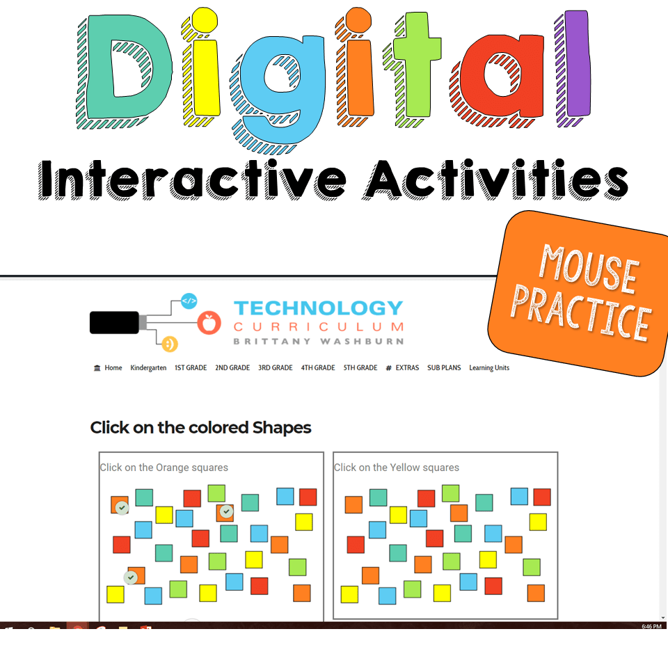 Mouse Practice Learning Unit - Technology Curriculum
