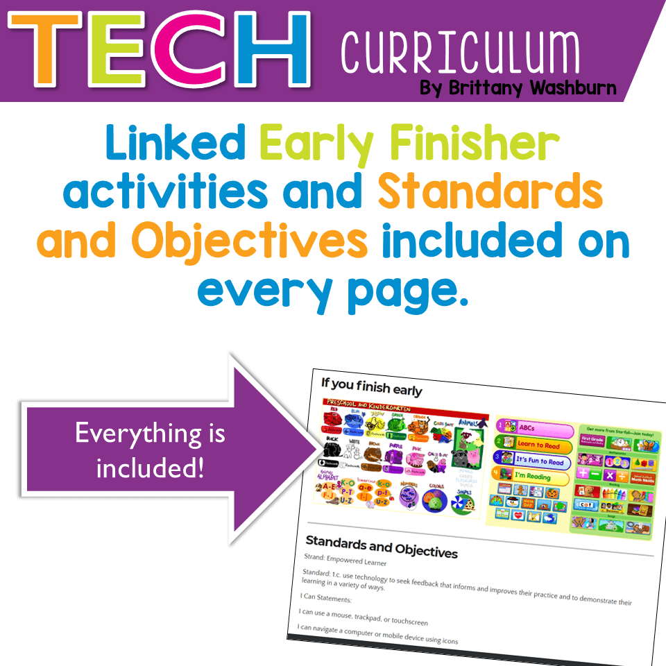 PreK Digital Technology Skills Curriculum Yearly Subscription ...