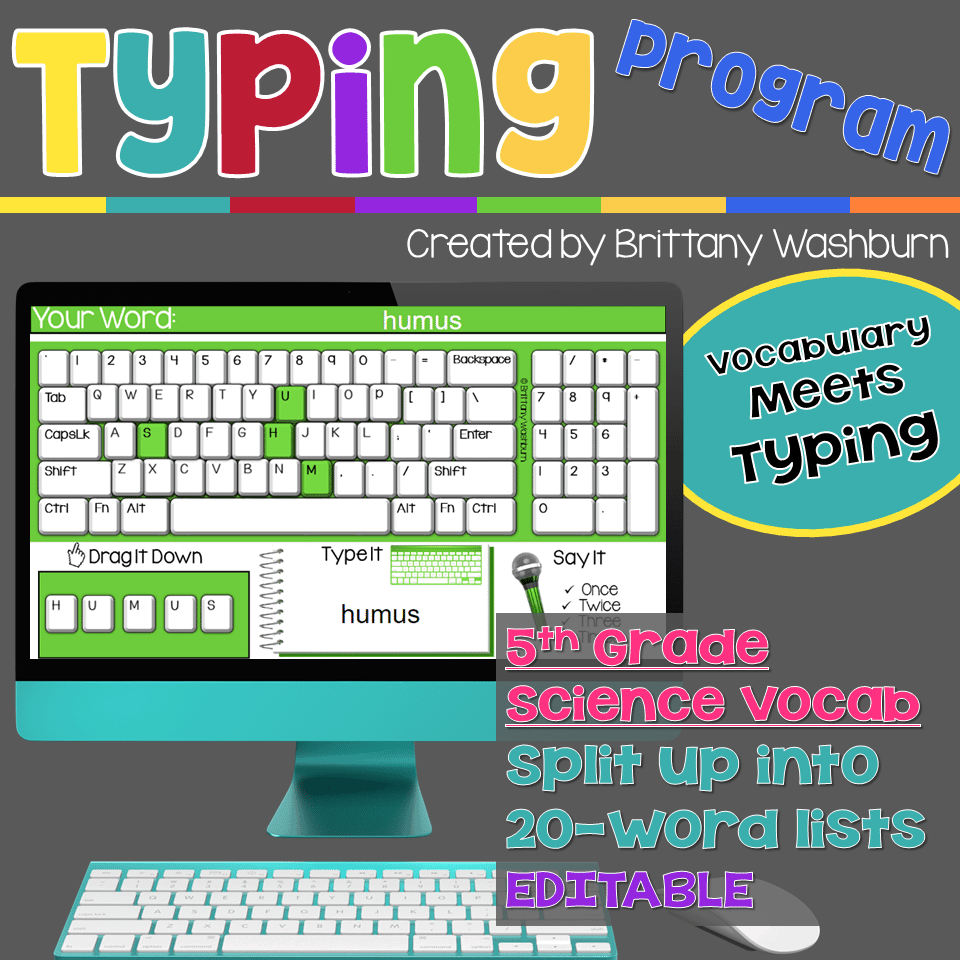 Typing Program With 5th Grade Science Vocabulary Technology Curriculum Typing Program With 5th Grade Science Vocabulary Technology Curriculum