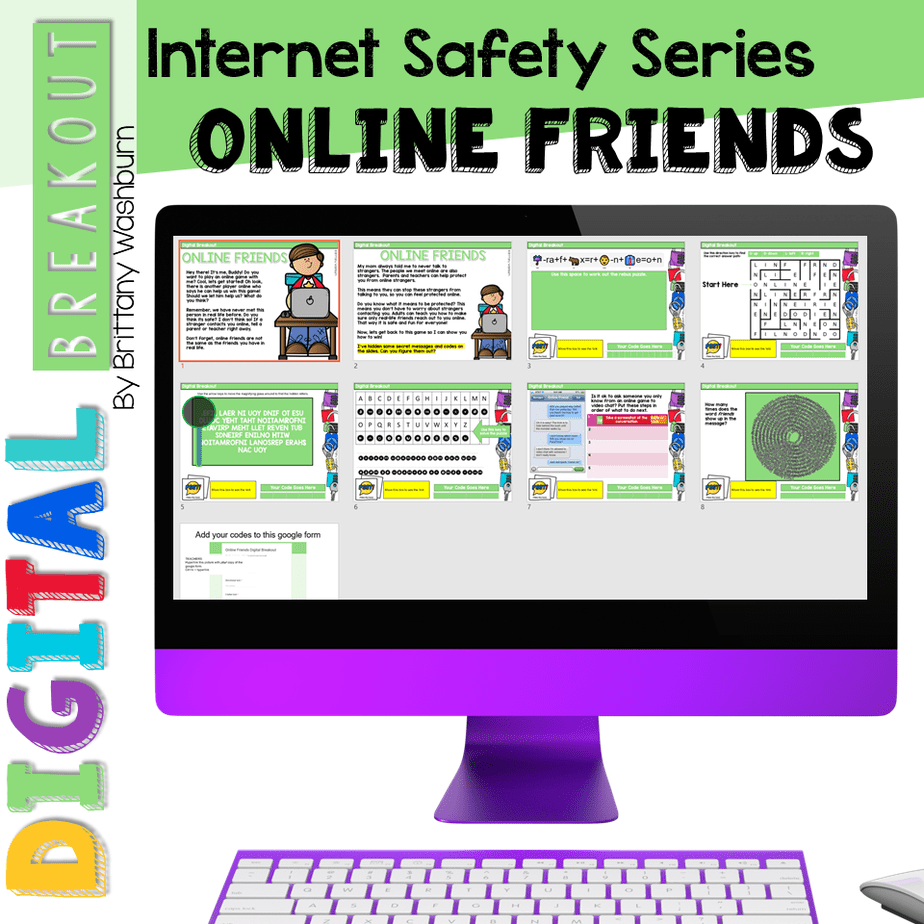 Digital Breakout Internet Safety: Online Friends - Technology Curriculum
