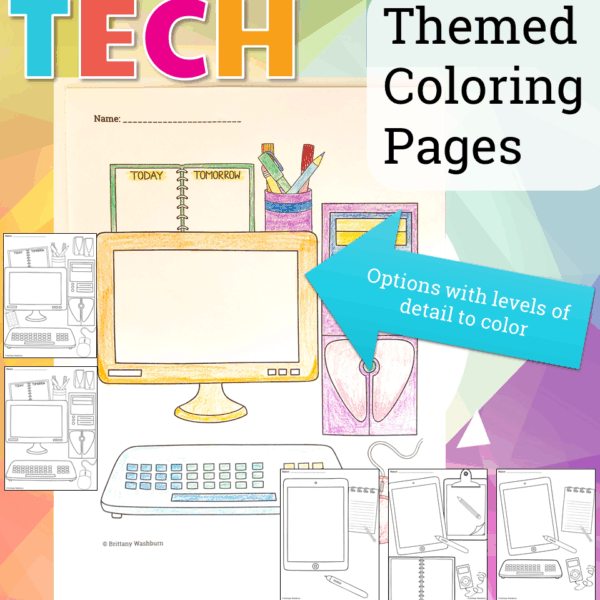 Technology Themed Coloring Pages - Technology Curriculum