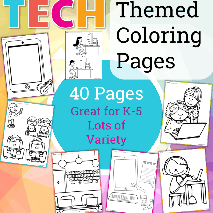 Technology Themed Coloring Pages - Technology Curriculum