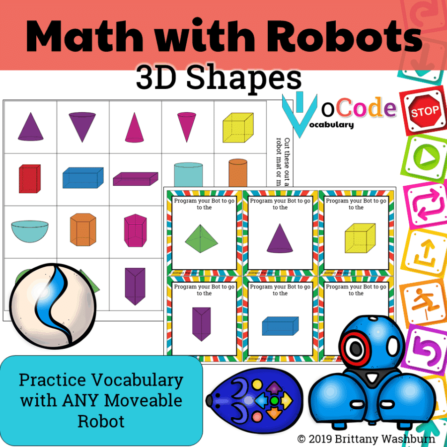 Vocab CODING - 3D Shapes - Technology Curriculum