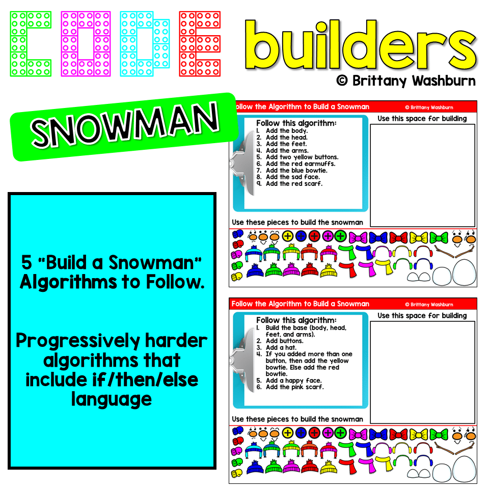 Snowman Code Builders Digital Activities - Technology Curriculum Snowman Code Builders Digital Activities - Technology Curriculum