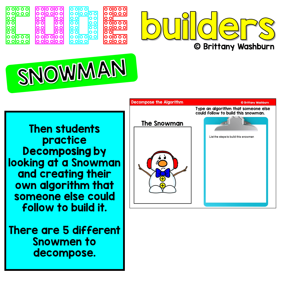 Snowman Code Builders Digital Activities - Technology Curriculum Snowman Code Builders Digital Activities - Technology Curriculum