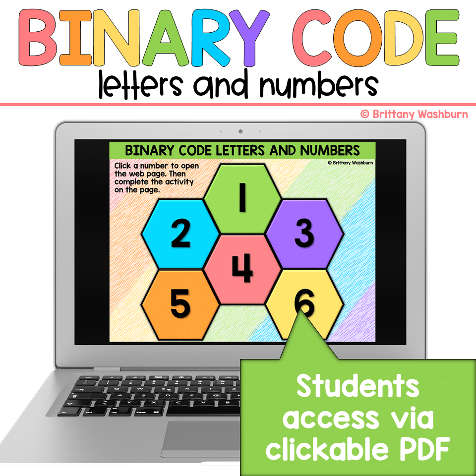 Binary Code Letters and Numbers - Technology Curriculum