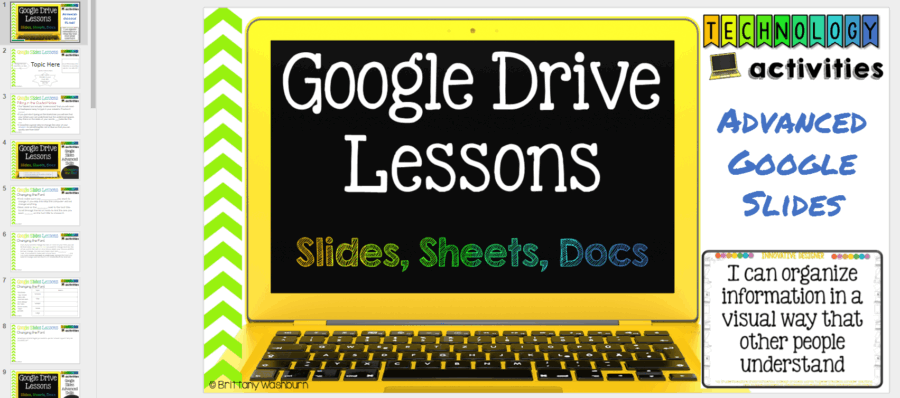 Google slides lessons - Technology Curriculum